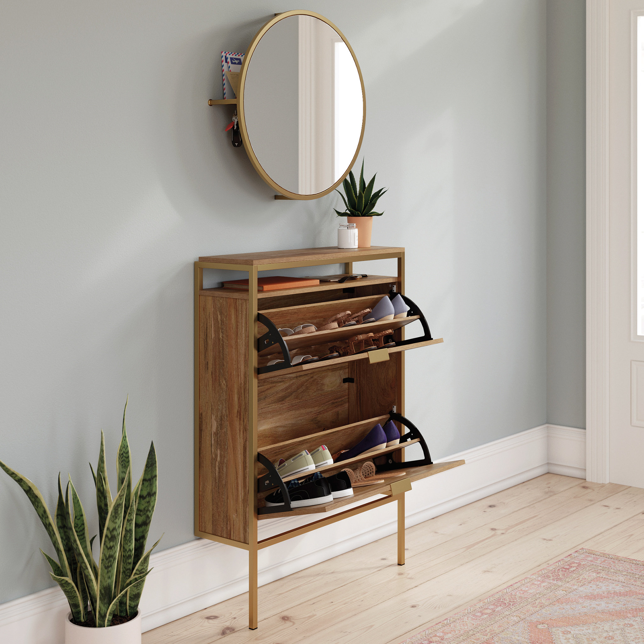 Shoe cabinet foyer store